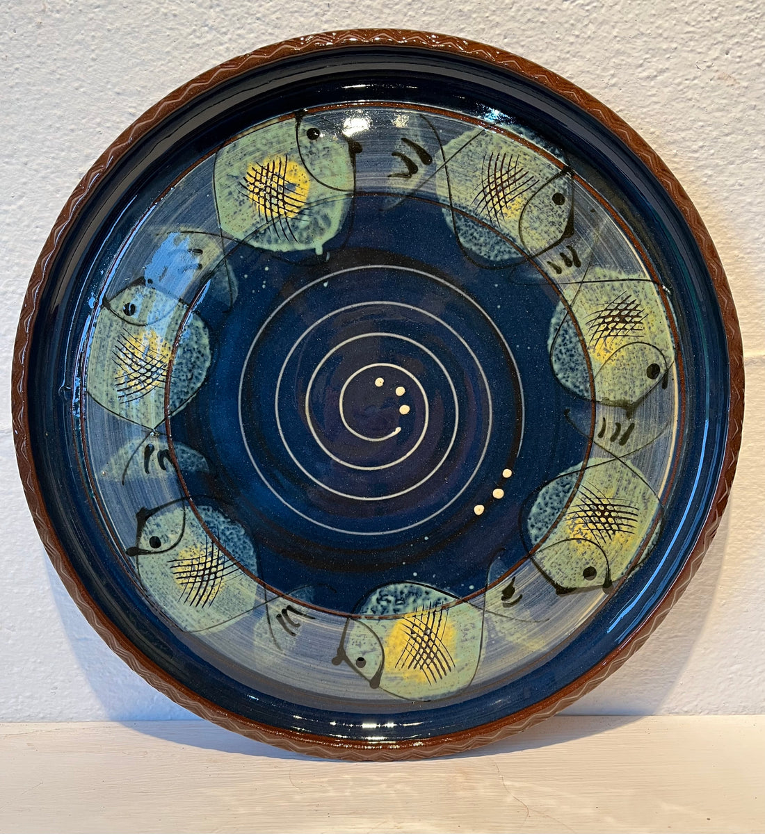 Dark Blue Fat Fish Platter – Tyrii Pottery