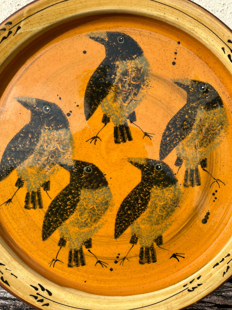 Orange Crow Platter – Tyrii Pottery